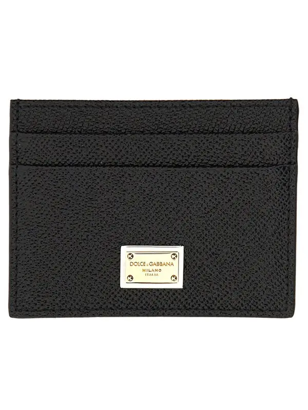 Dolce & Gabbana Leather Card Holder - Black