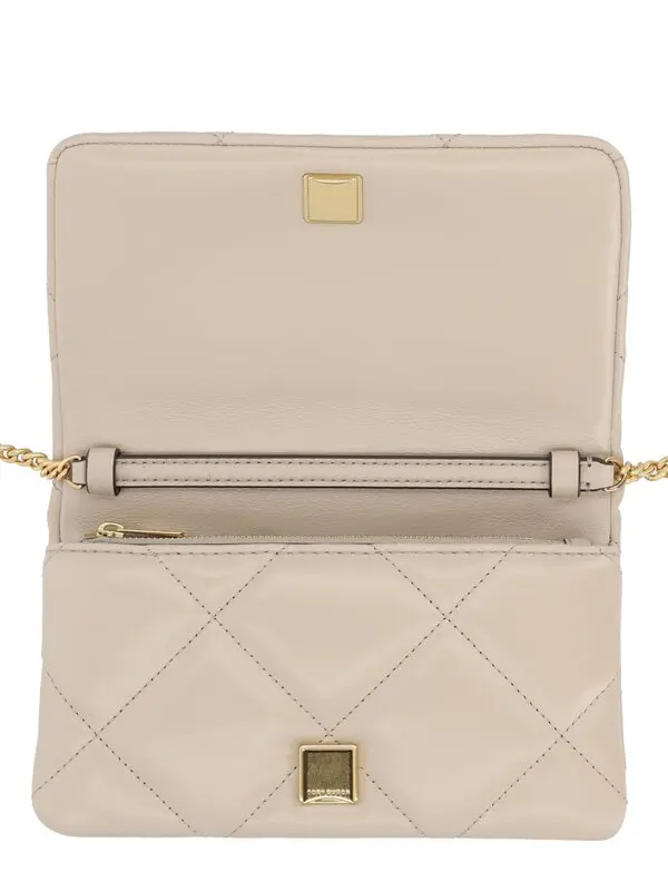 Tory Burch Kira Wallet With Chain - Beige