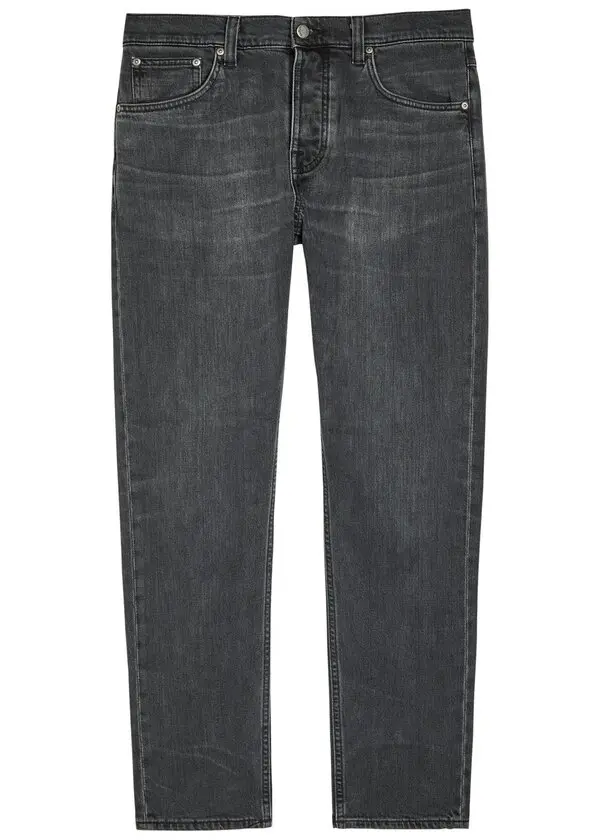 Nudie Jeans Ollie Slim Straight-leg Jeans - Dark Grey
