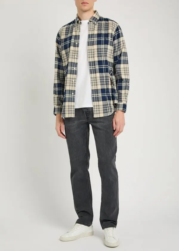 Nudie Jeans Ollie Slim Straight-leg Jeans - Dark Grey