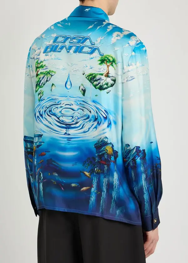 Casablanca Lost Atlantis Printed Silk Shirt - Multicoloured 1
