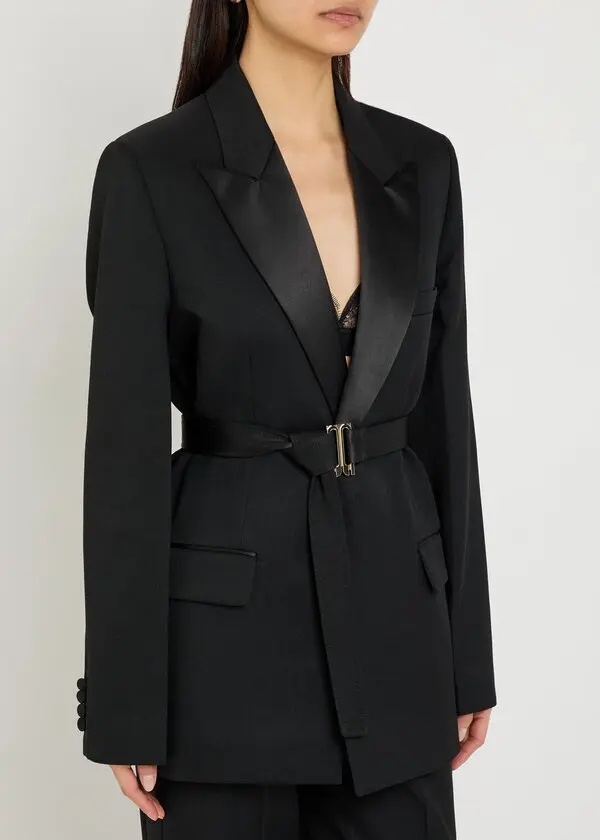 Victoria Beckham Belted Canvas Blazer