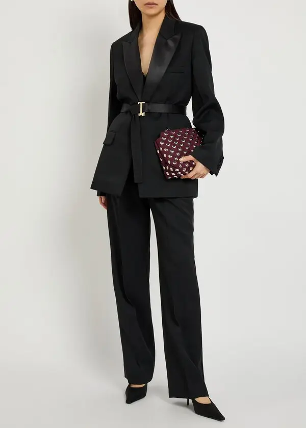 Victoria Beckham Belted Canvas Blazer