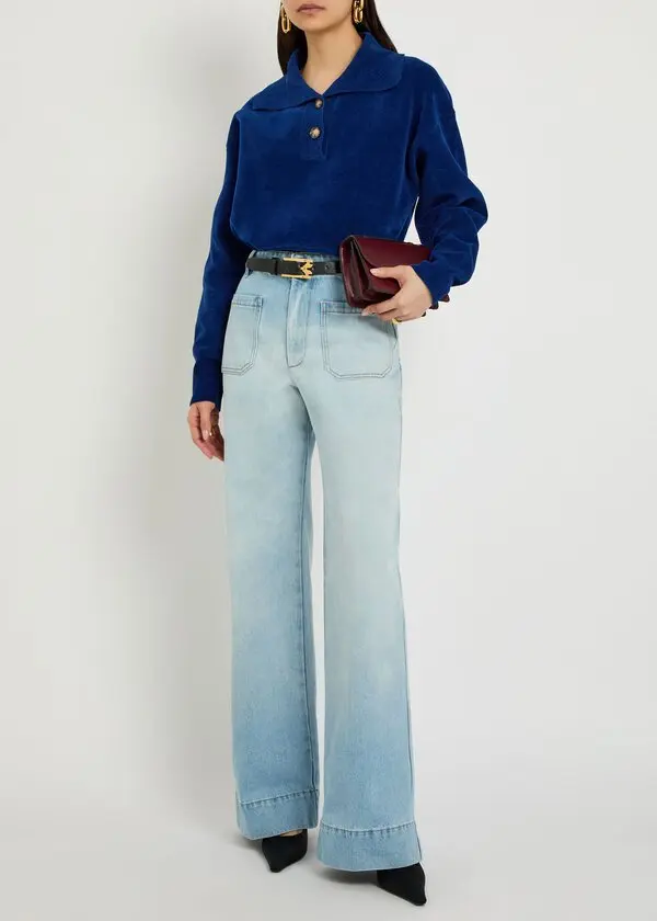 Victoria Beckham Chenille Knit Polo Jumper