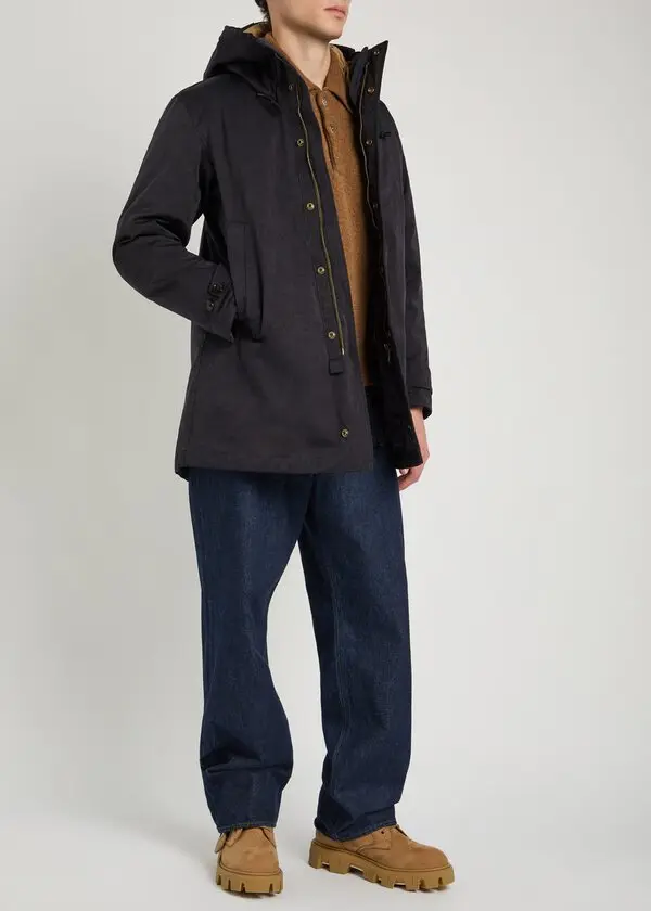 TEN C Quilted Hooded Parka Coat
