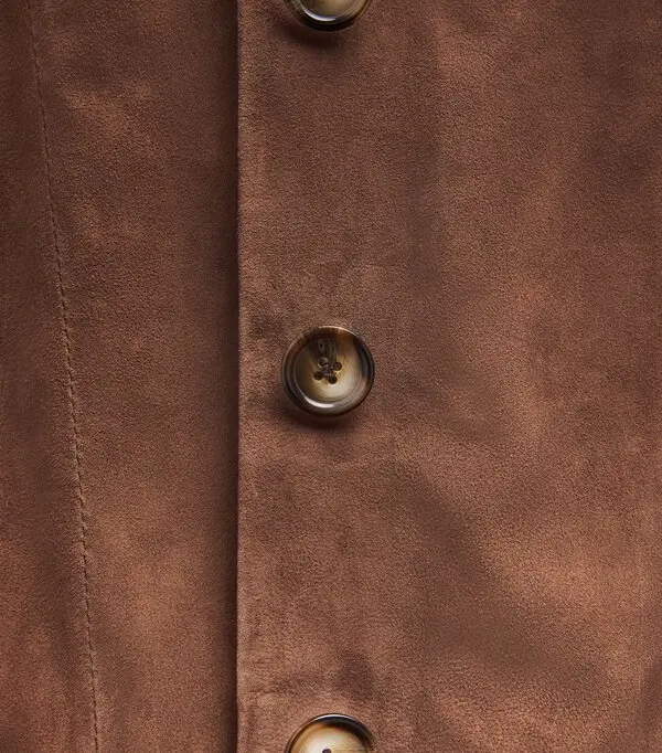 Rixo Suede Astraea Coat - Brown