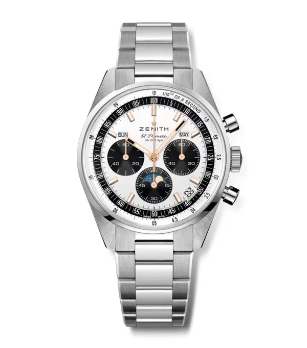 ZENITH Stainless Steel Chronomaster Watch - White