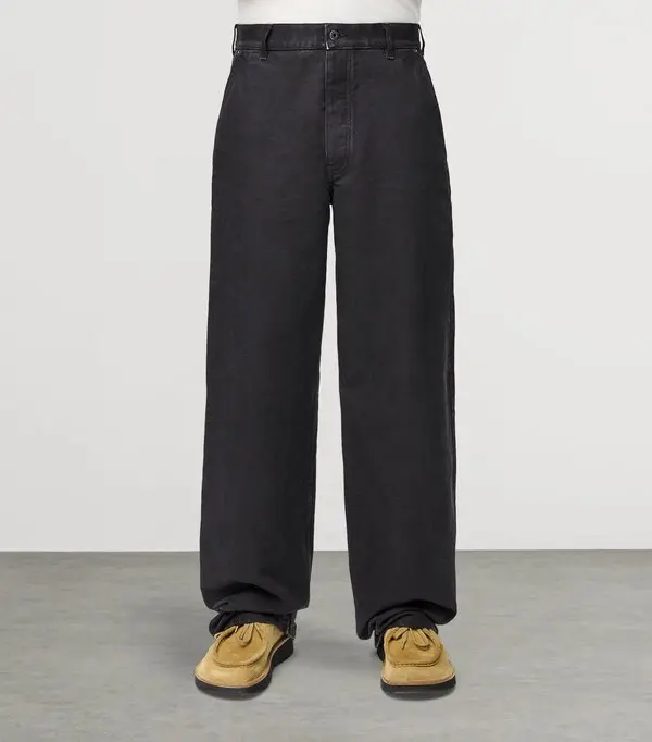 Loewe Cotton Twill Straight Trousers