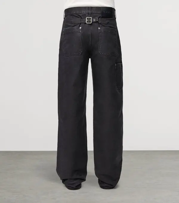 Loewe Cotton Twill Straight Trousers