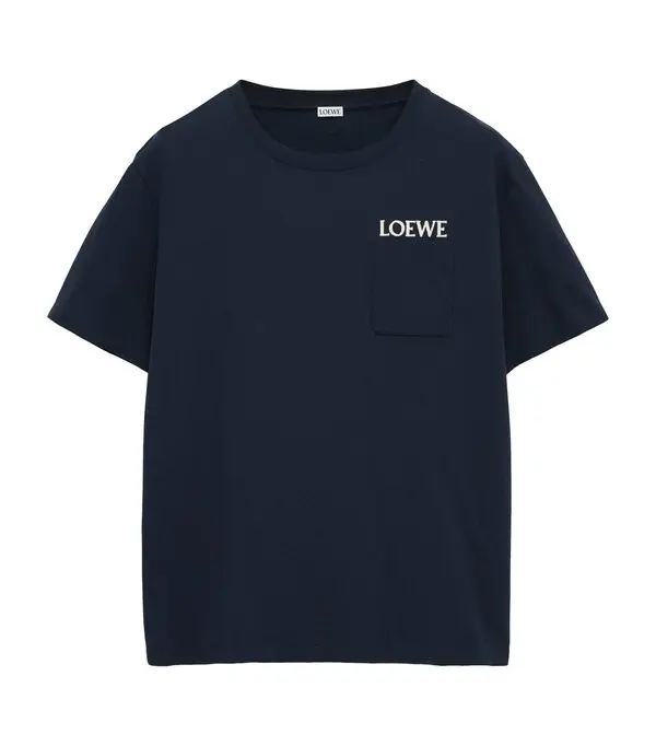 Loewe Cotton Pocket Logo T-shirt - Navy