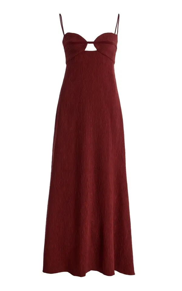 Johanna Ortiz Dream Spinner" Textured Maxi Dress - Red