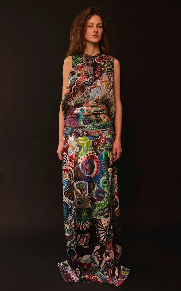 HEIRLOME Arnulfo Patterned Silk Pareo Wrap
