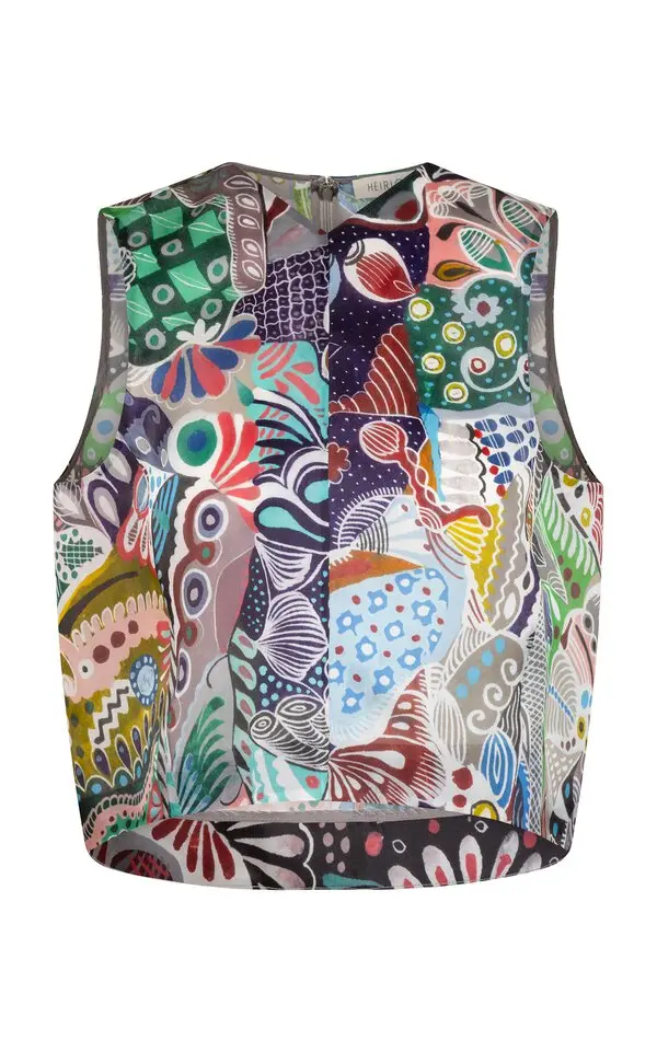 HEIRLOME Sleeveless Printed Silk Top - Multi