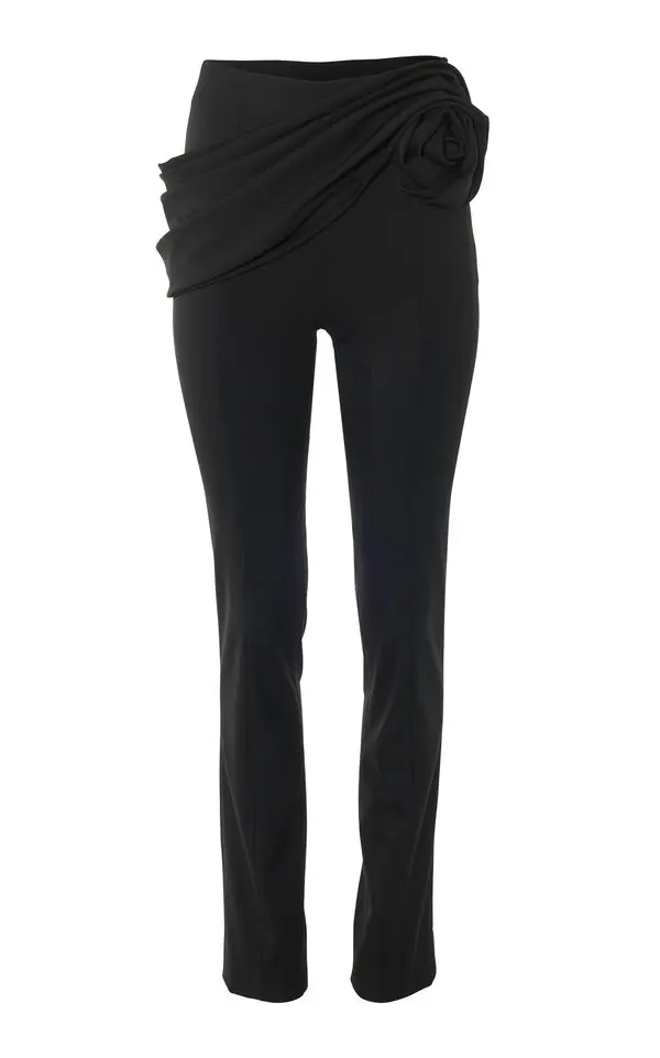 Carolina Herrera Draped Skinny-leg Tailoring Pants