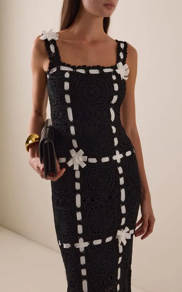 Carolina Herrera Hand-crocheted Midi Dress
