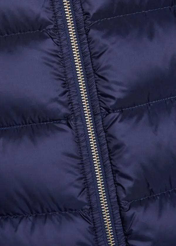 TEN C Padded Hooded Nylon Jacket - Navy