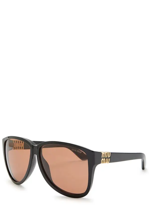 Miu Miu Butterfly-frame Sunglasses - Black