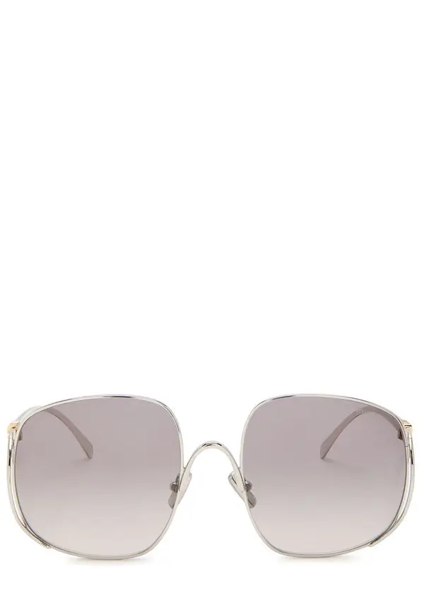 Miu Miu Oversized Square-frame Sunglasses - Silver