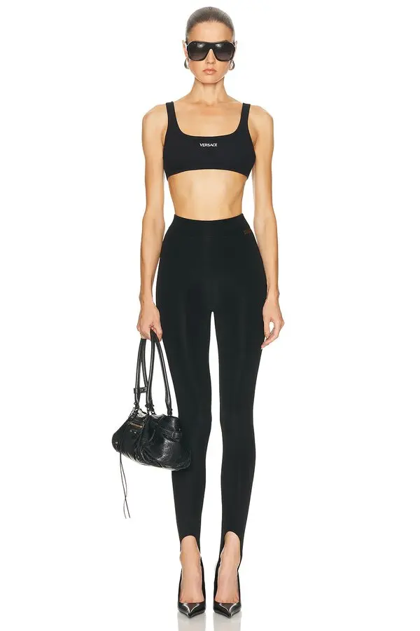 Versace Cotton Rib Bra Top