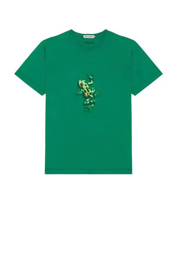 JW Anderson Jumping Frog T-shirt In Green - Emerald
