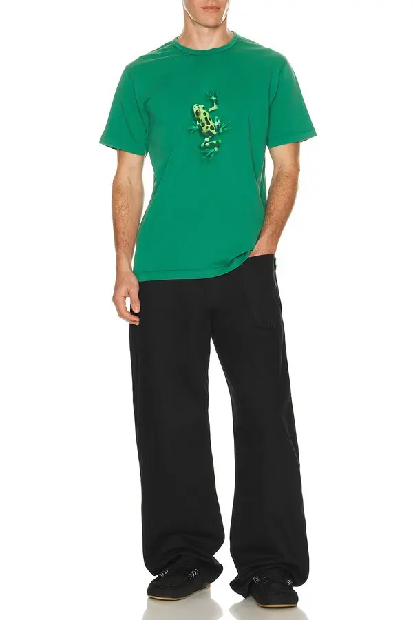 JW Anderson Jumping Frog T-shirt In Green - Emerald
