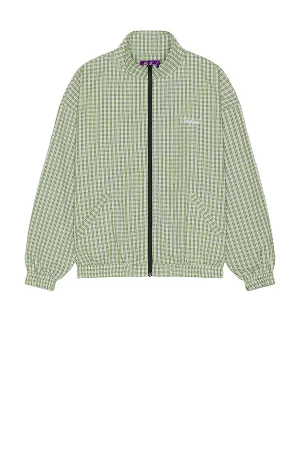BADFRIEND Gingham Plaid Full Zip Jacket