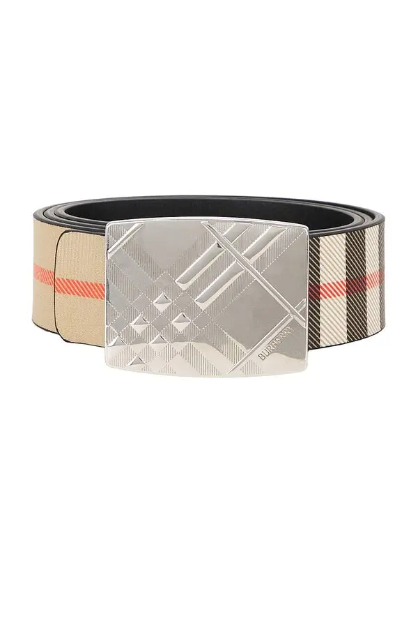 Burberry Check Engraved 35mm Belt
