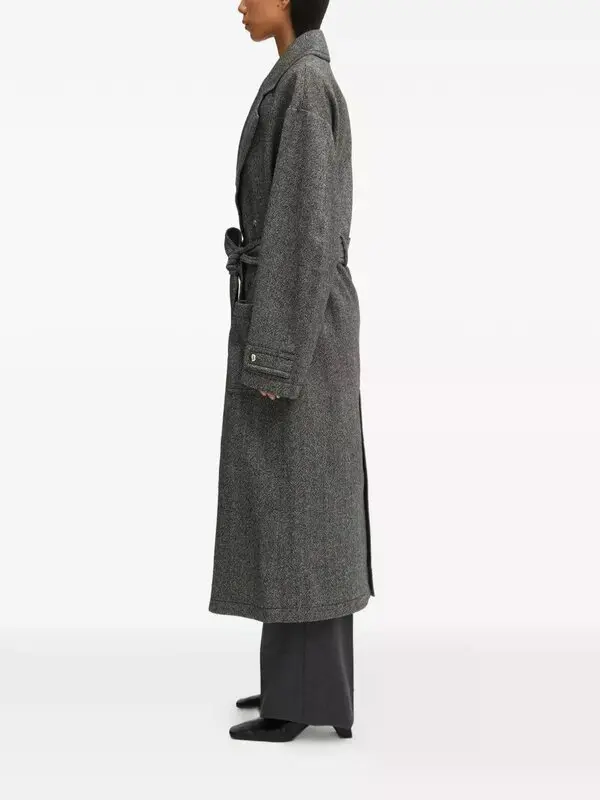 Fiorucci Belted Herringbone Coat