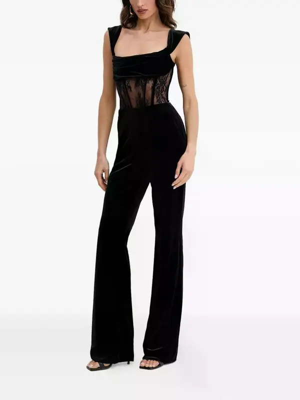 Retrofete Leni Velvet Jumpsuit - Black