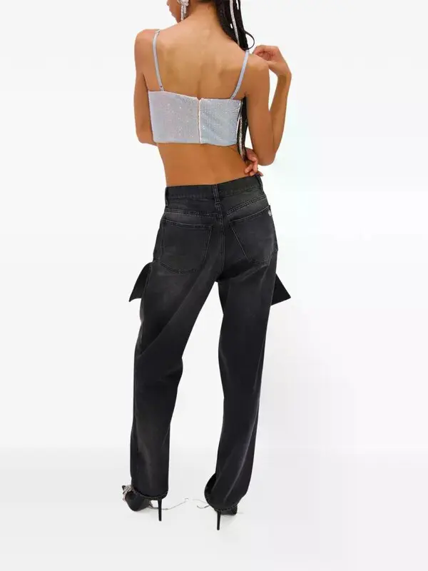 AREA Hotfix-embellished Top