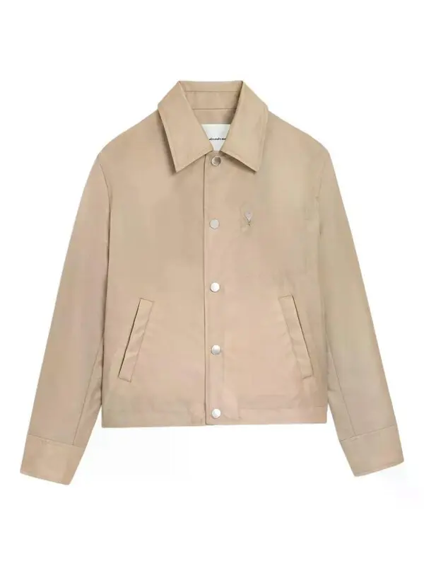 Ami Technical Nylon De Coeur Jacket - Neutrals