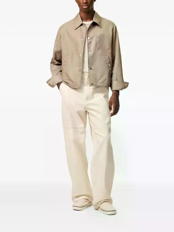 Ami Technical Nylon De Coeur Jacket - Neutrals