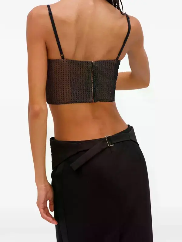 AREA Crystal Embellished Top