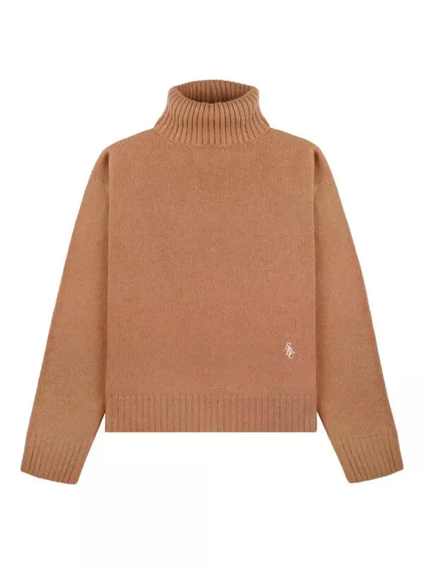 SPORTY & RICH Logo-embroidered Turtleneck Sweater