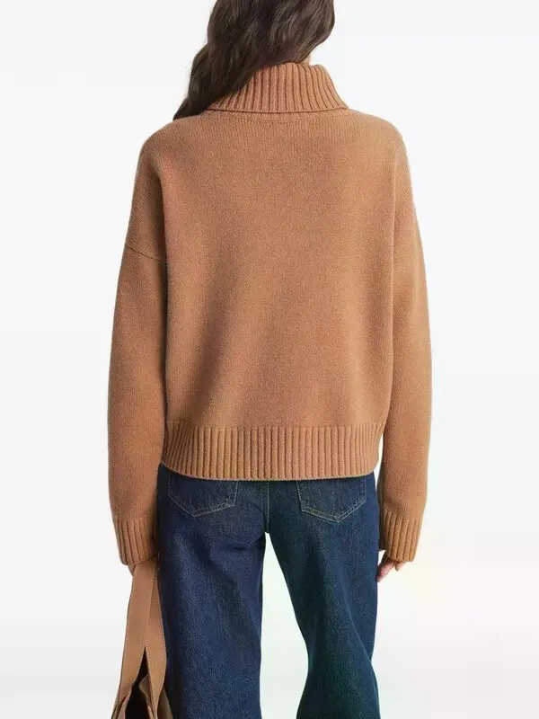 SPORTY & RICH Logo-embroidered Turtleneck Sweater