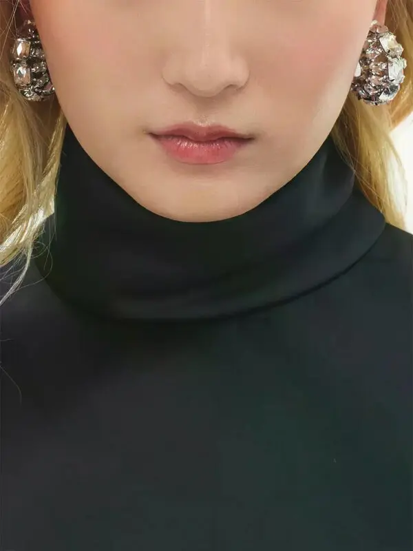 AREA Crystal Hoop Earrings
