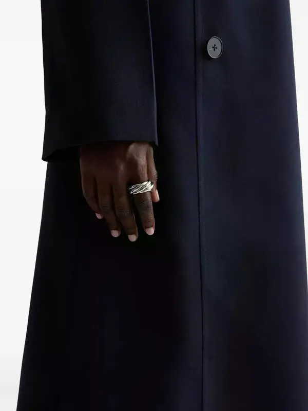 JIL SANDER Engraved-logo Multilayer Ring - Silver