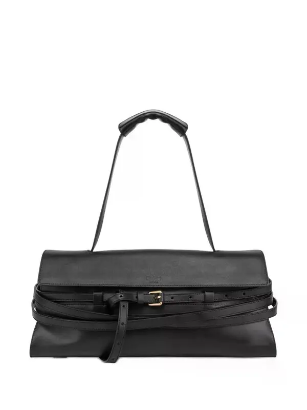 Moschino Medium Tie Me Shoulder Bag - Black