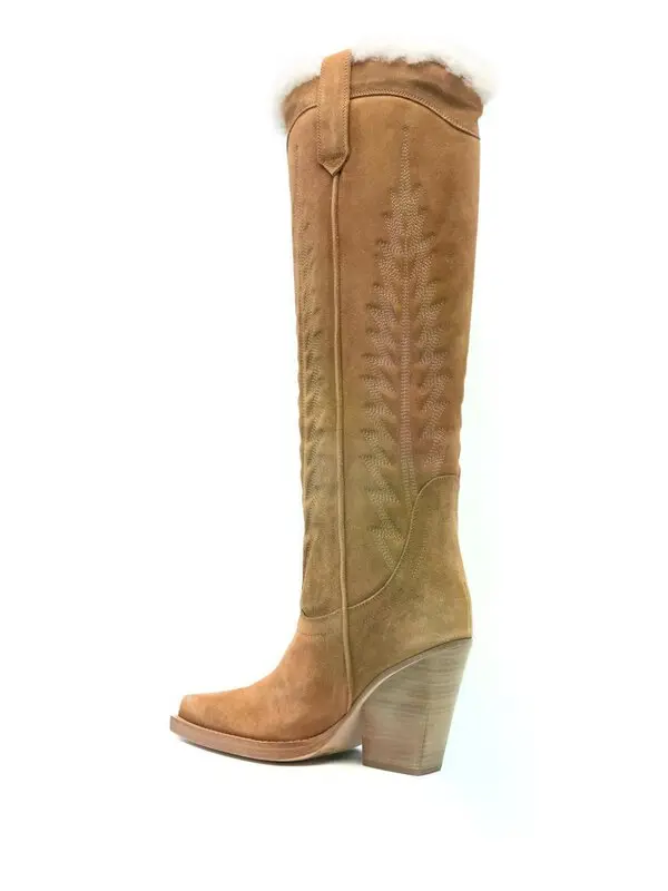 Paris Texas Suede Embroidered Boots