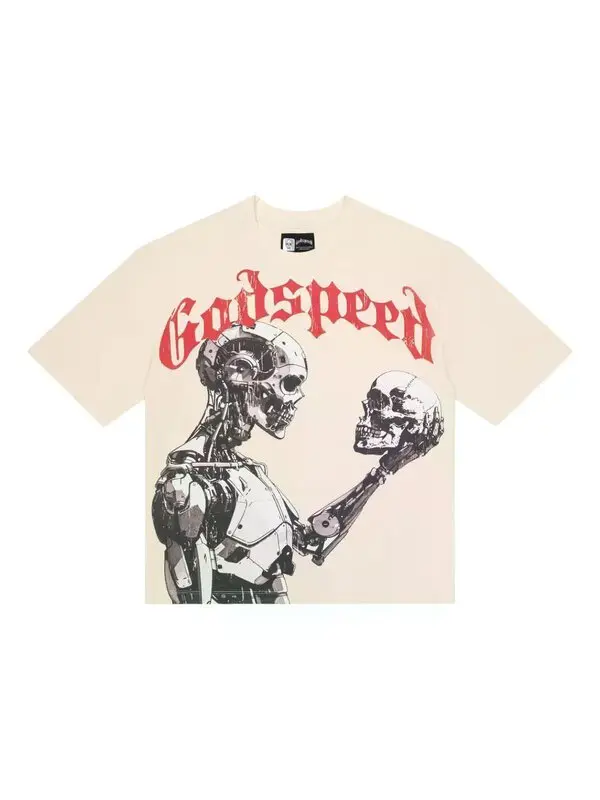 GODSPEED Mankind Vs Ai Graphic-print T-shirt - Neutrals