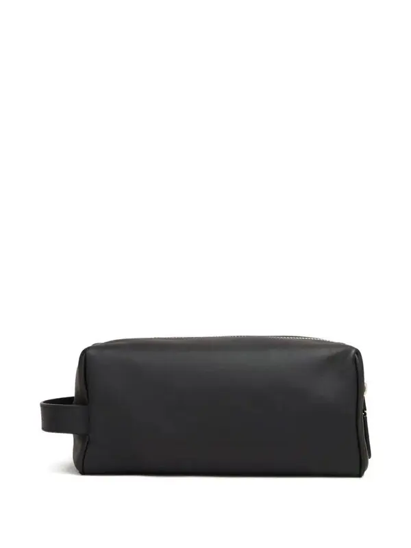Santoni Zip Leather Wash Bag