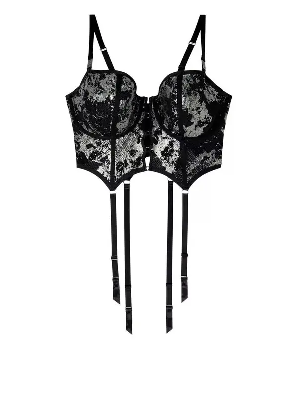 DIESEL® Foiled Bustier - Silver