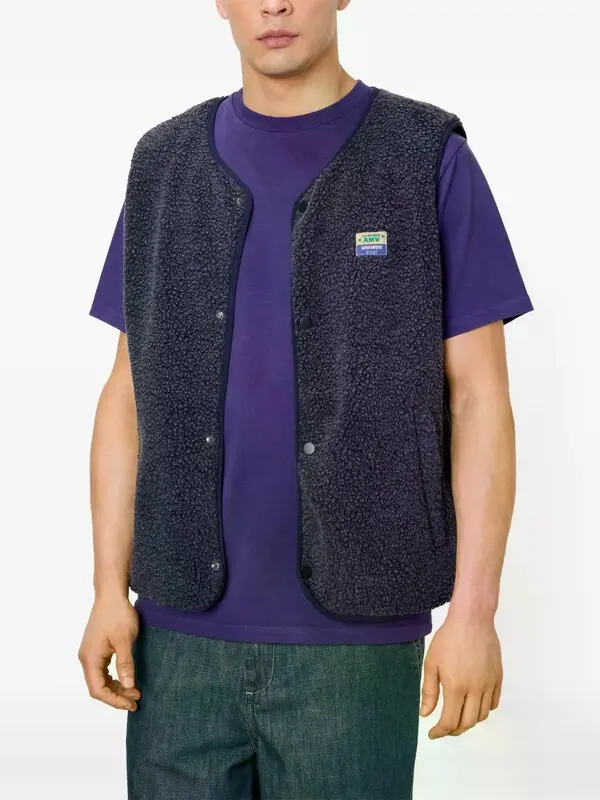 American Vintage Hoktown Sherpa Gilet - Blue