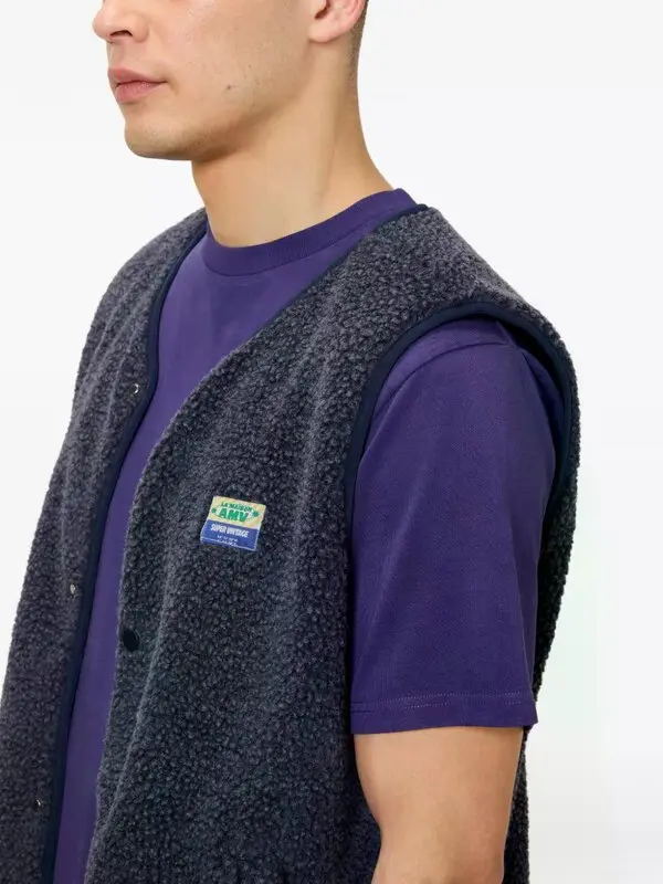 American Vintage Hoktown Sherpa Gilet - Blue