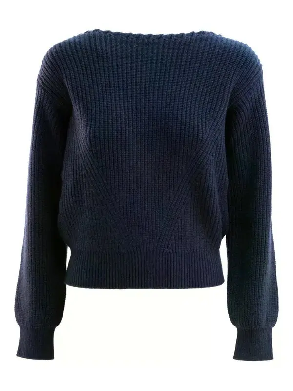 Ralph Lauren Ribbed Knit Boat Neck Sweater