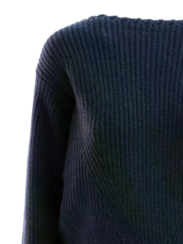 Ralph Lauren Ribbed Knit Boat Neck Sweater