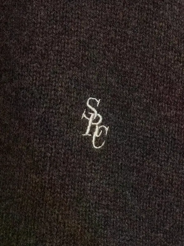 SPORTY & RICH Logo-embroidered Roll Neck Sweater