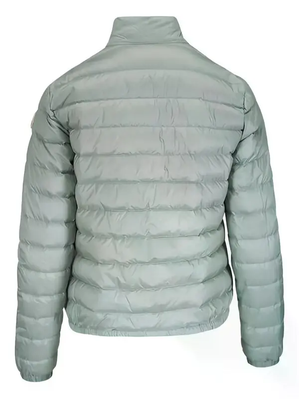 Moncler Quilted Jacket With Logo Patch - Grey