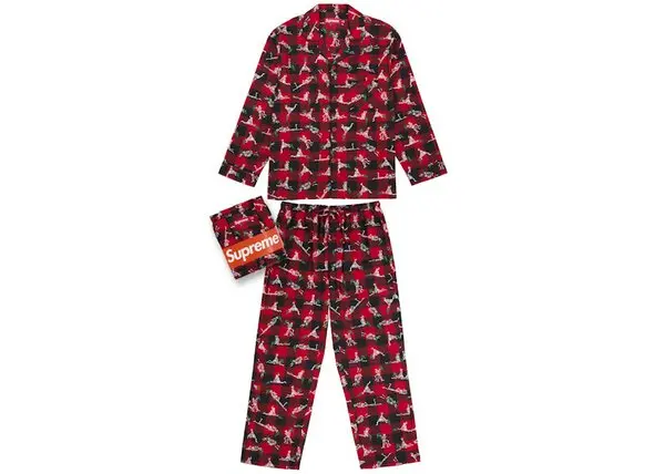 Supreme Hanes Holiday Pajama Set - Red