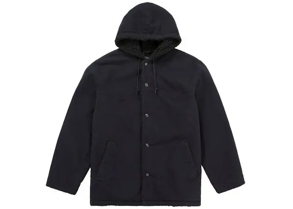 Supreme Faux Shearling Hooded Coat